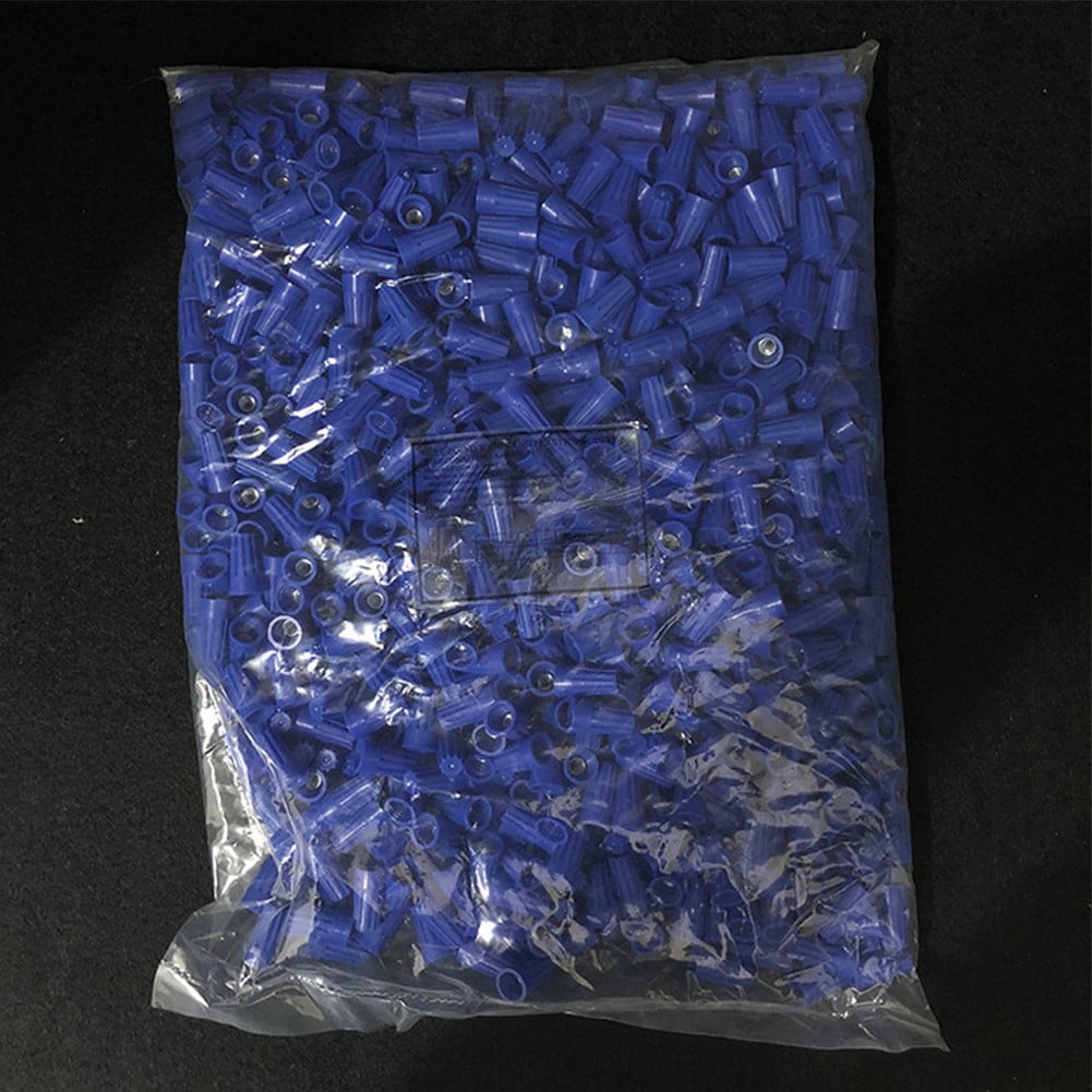 BUYISI 1000 PCS Blue Twist-On Wire Connectors Conical nuts 22-14 Gauge ...