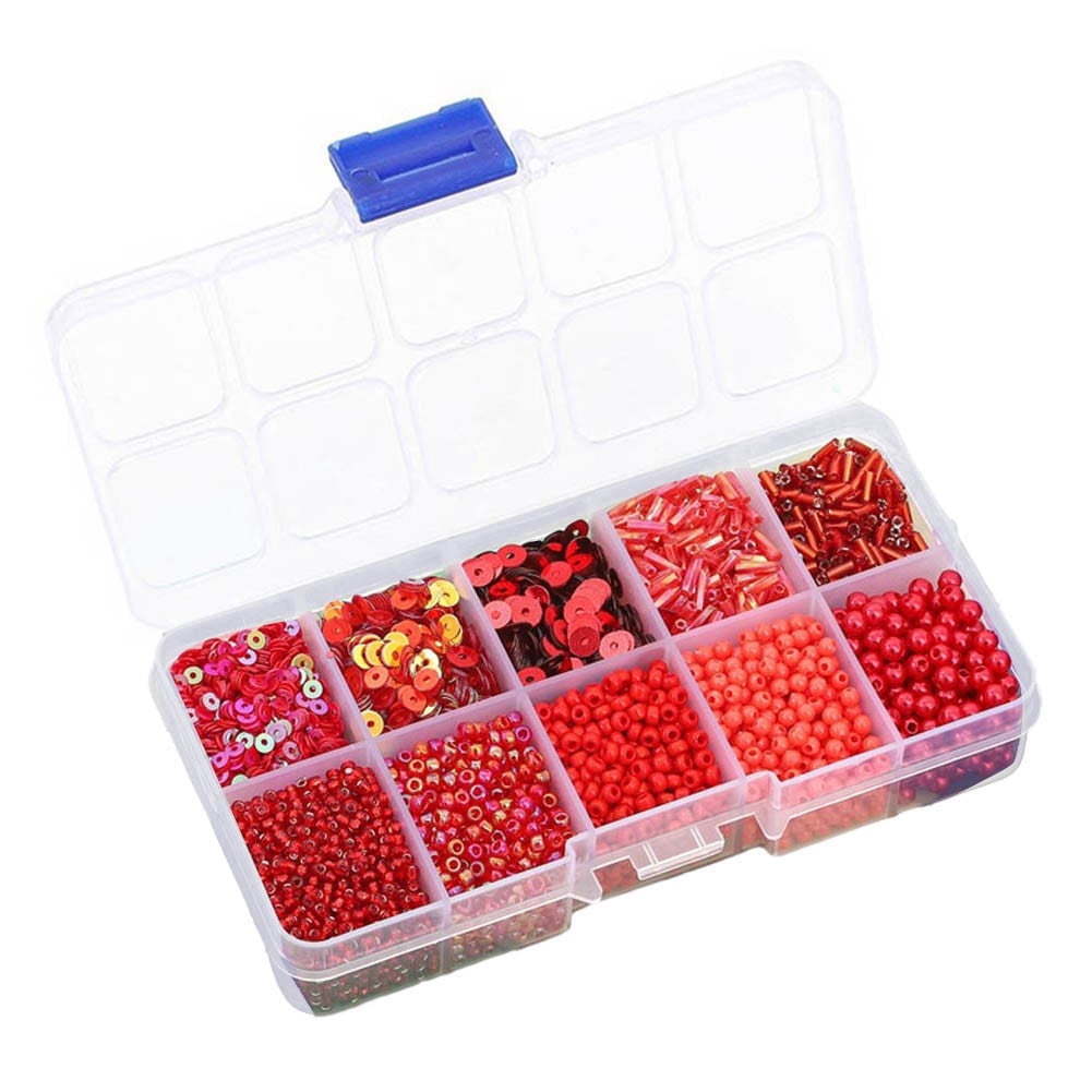 BUYISI 10Grids/box Multi-color Small beads Sequins Material Pack ...