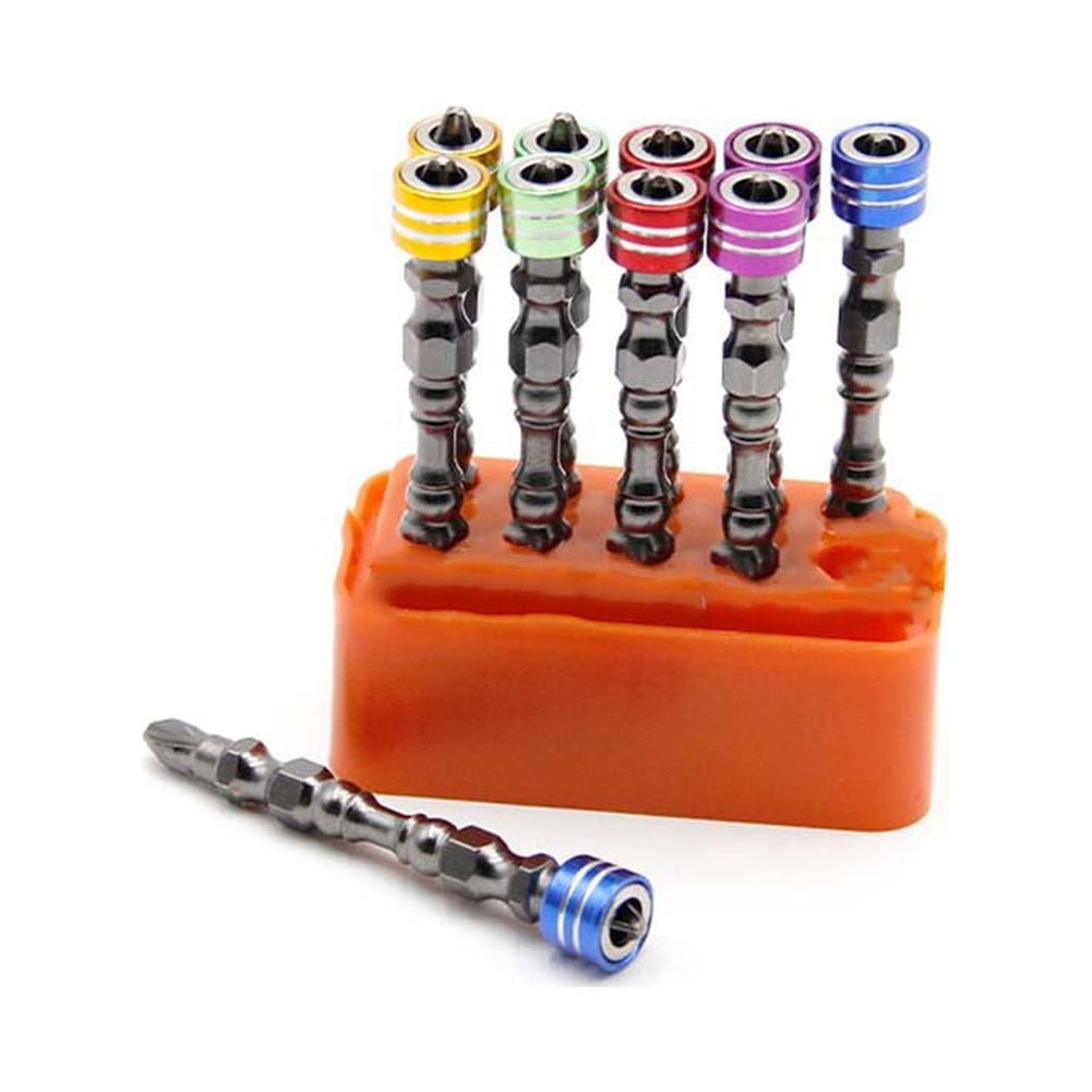 BUYISI 10pcs Magnetic Screwdriver Bit Drill Cross-head PH2 Magnetic ...