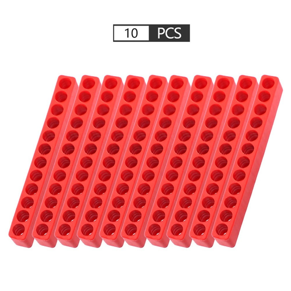 BUYISI 12 Holes Bit Storage Strip Screwdriver Hexagon Handle Card ...
