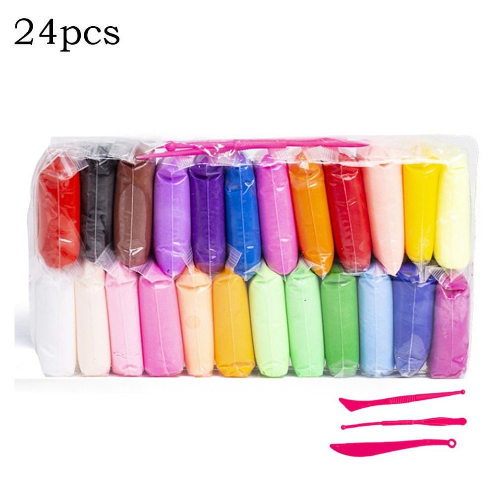 BUYISI 12x Colour Air Dry Clay Kit Creative Educational DIY Kids Adults ...