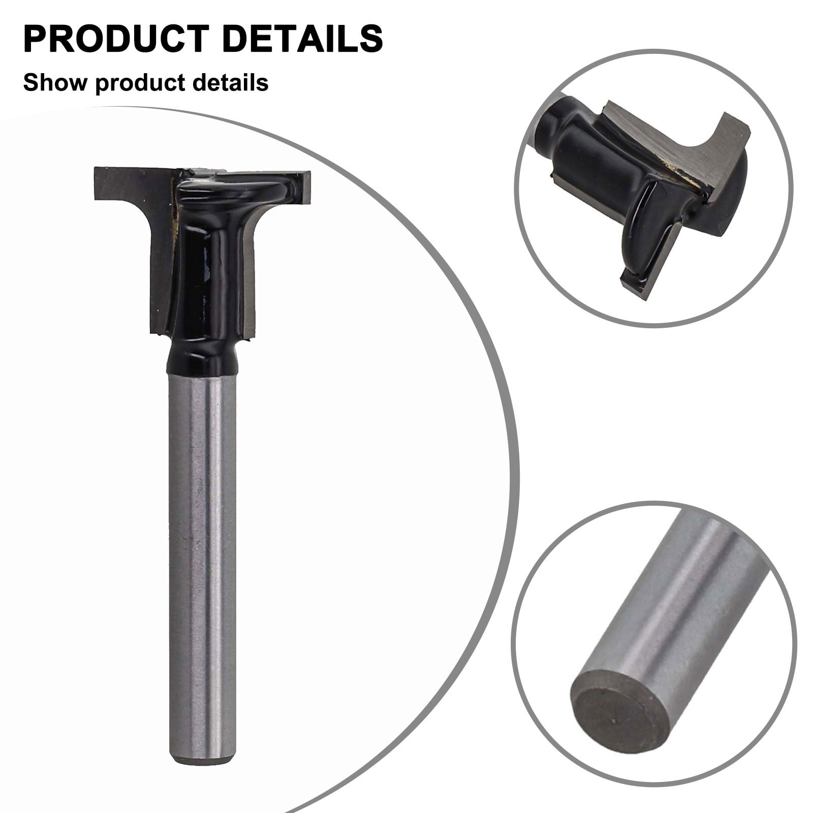 BUYISI 1pc 1/4 Shank Arcs Bending Milling Cutter Wood Veneer Carbon ...