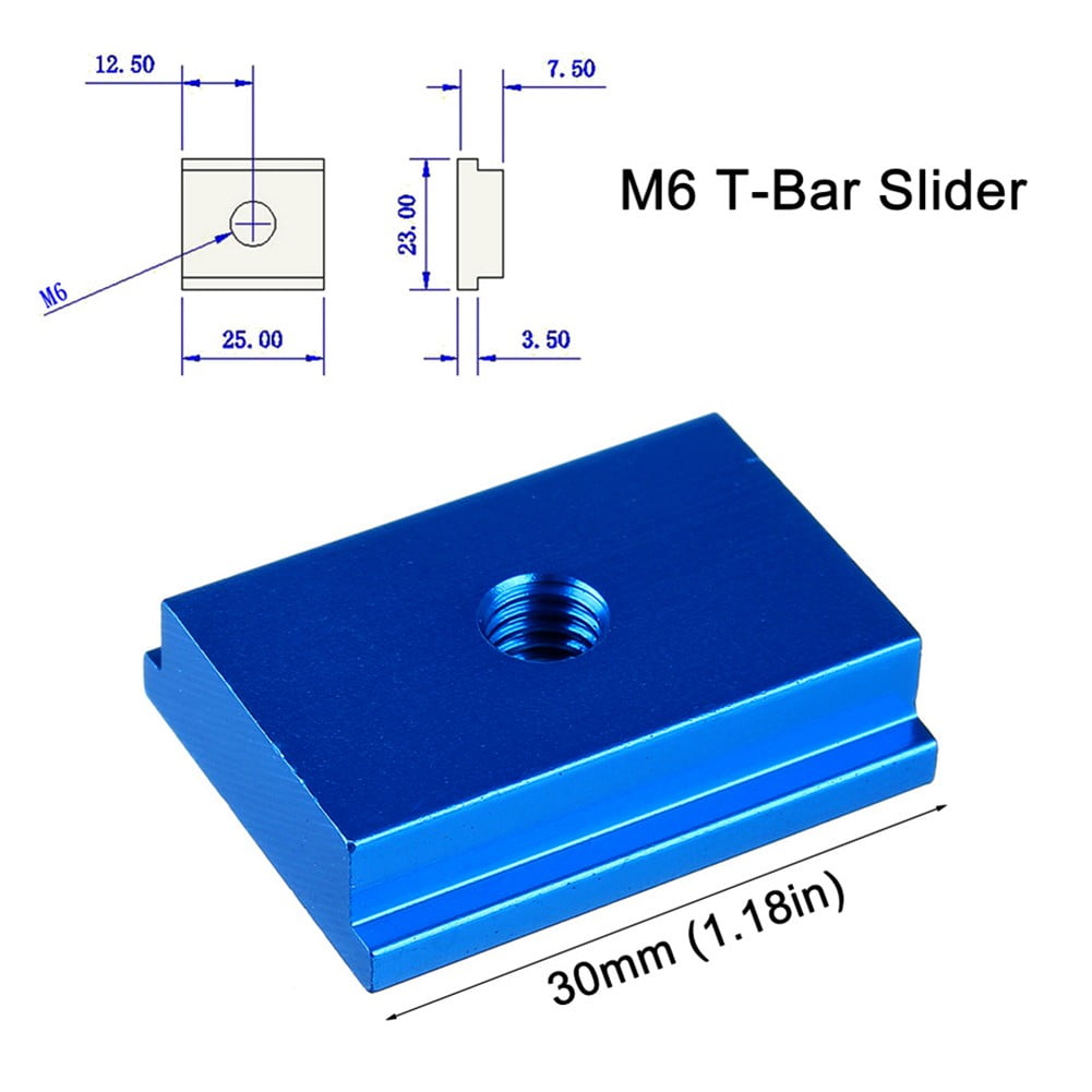 BUYISI 1pc M6/M8 T-Track Slider T-tracks Model Aluminum-Alloy T Slot ...