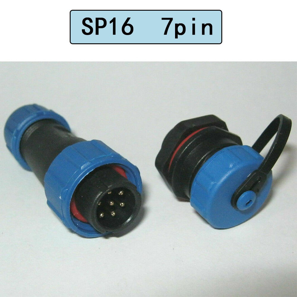 BUYISI 1pc SP16 panel IP68 waterproof plug and socket circular connector 2,3,4,5,7,9pin 7pin ...