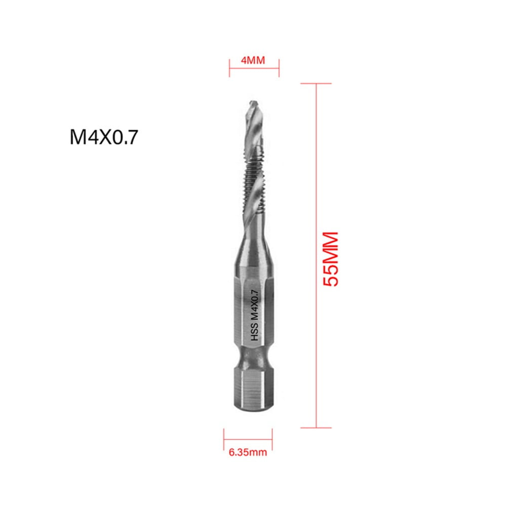 BUYISI 1pc Tap Drill Bit Hex Shank Thread Metric Tap Drill Bits Screw ...