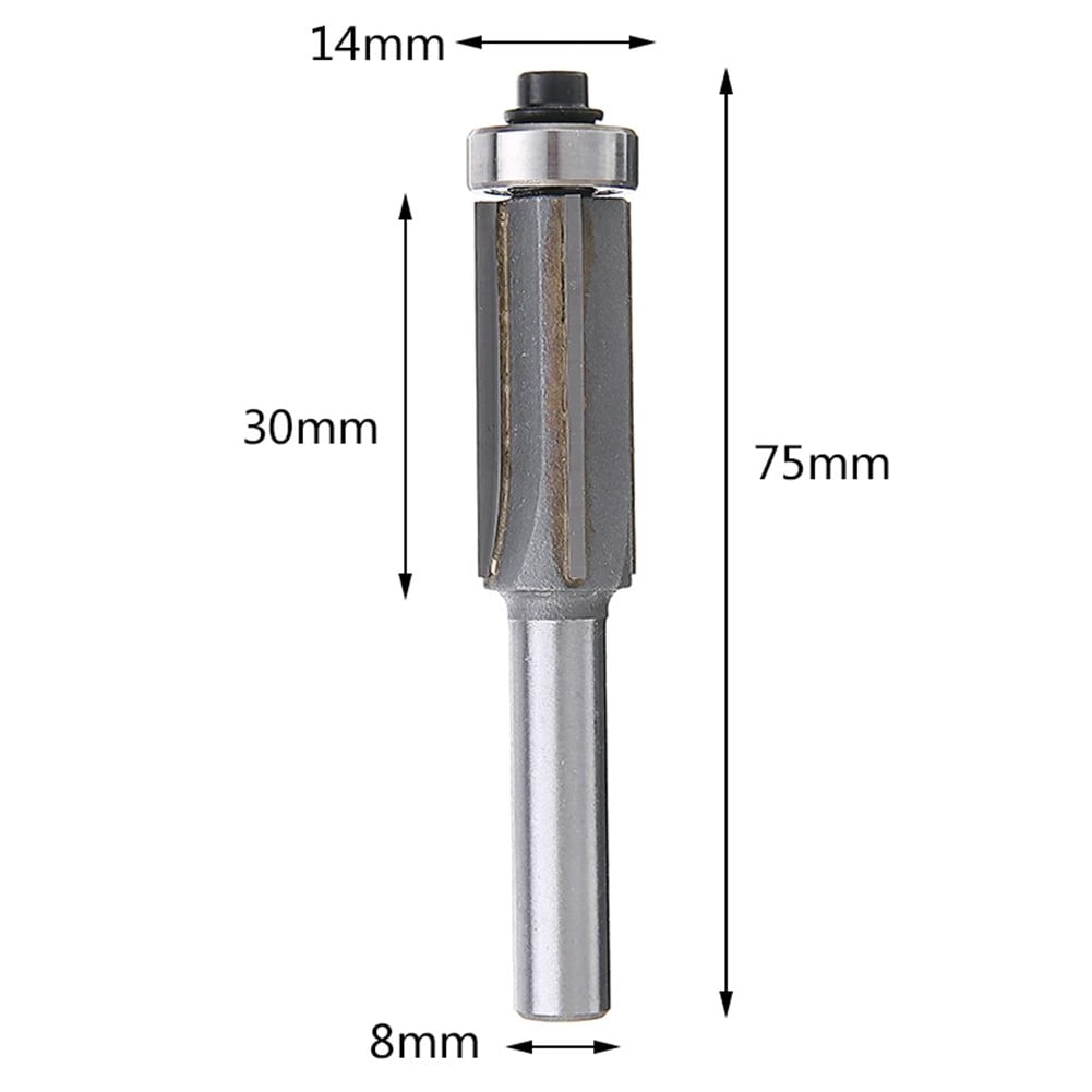 BUYISI 1pcs 8mm Shank 4 Teeth Flush Trim Pattern Router Cutter Bit ...