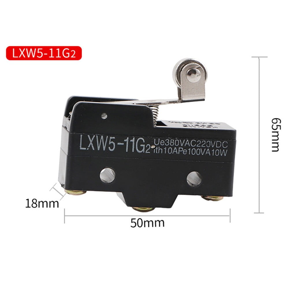 BUYISI 1pcs AC 380V DC 220V 10A Push Plunger Actuated Momentary Limit Switch LXW5-11M LXW5-11G2 ...