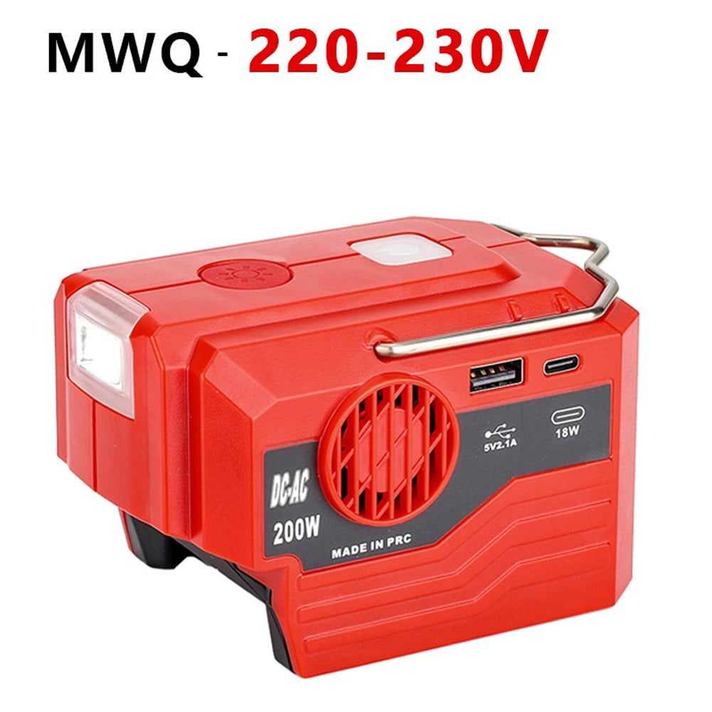 BUYISI 200W Power Inverter Generator for bosch 18V Battery Adapter ...