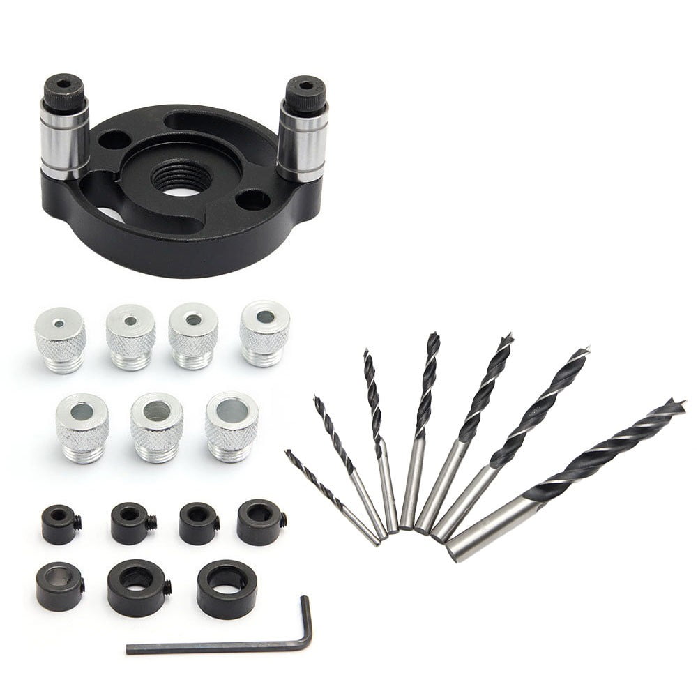 BUYISI 23pc Woodworking Hole Vertical Positioner Dowel Clamp Kit ...