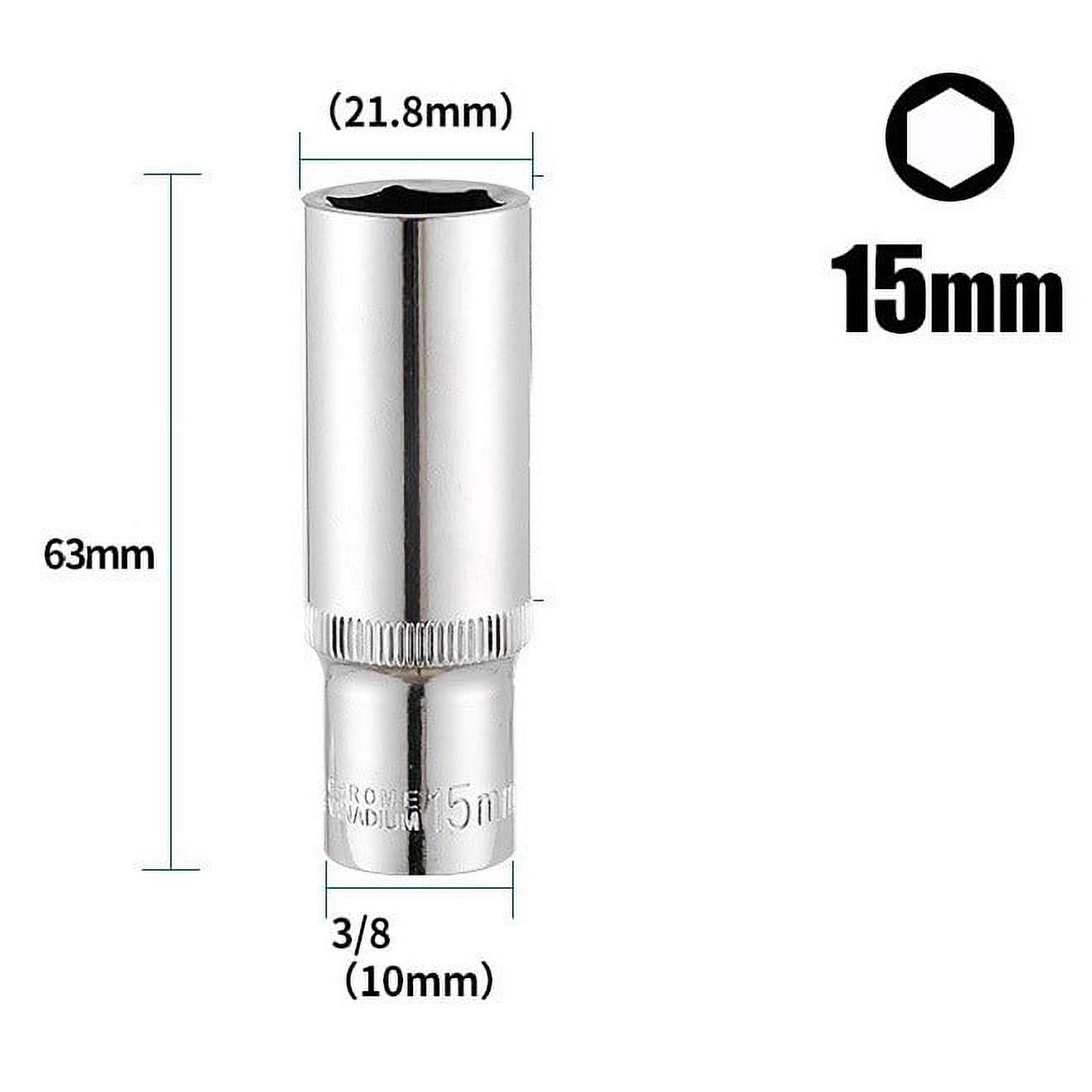 BUYISI 3/8inch Deep Socket Adapters Chrome Vanadium Steel Hex Long ...