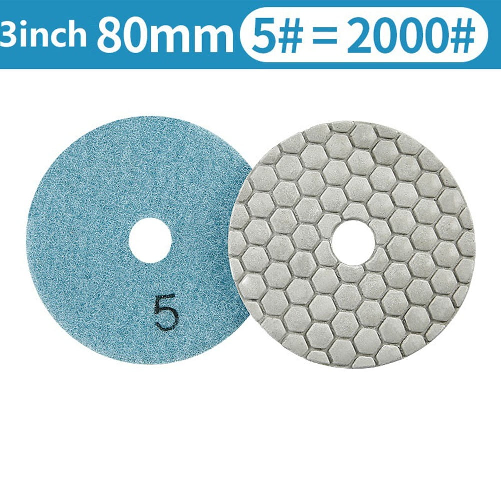 BUYISI 3 Inch Diamond Polishing Pads Dry And Wet Buff Disc For Sanding ...