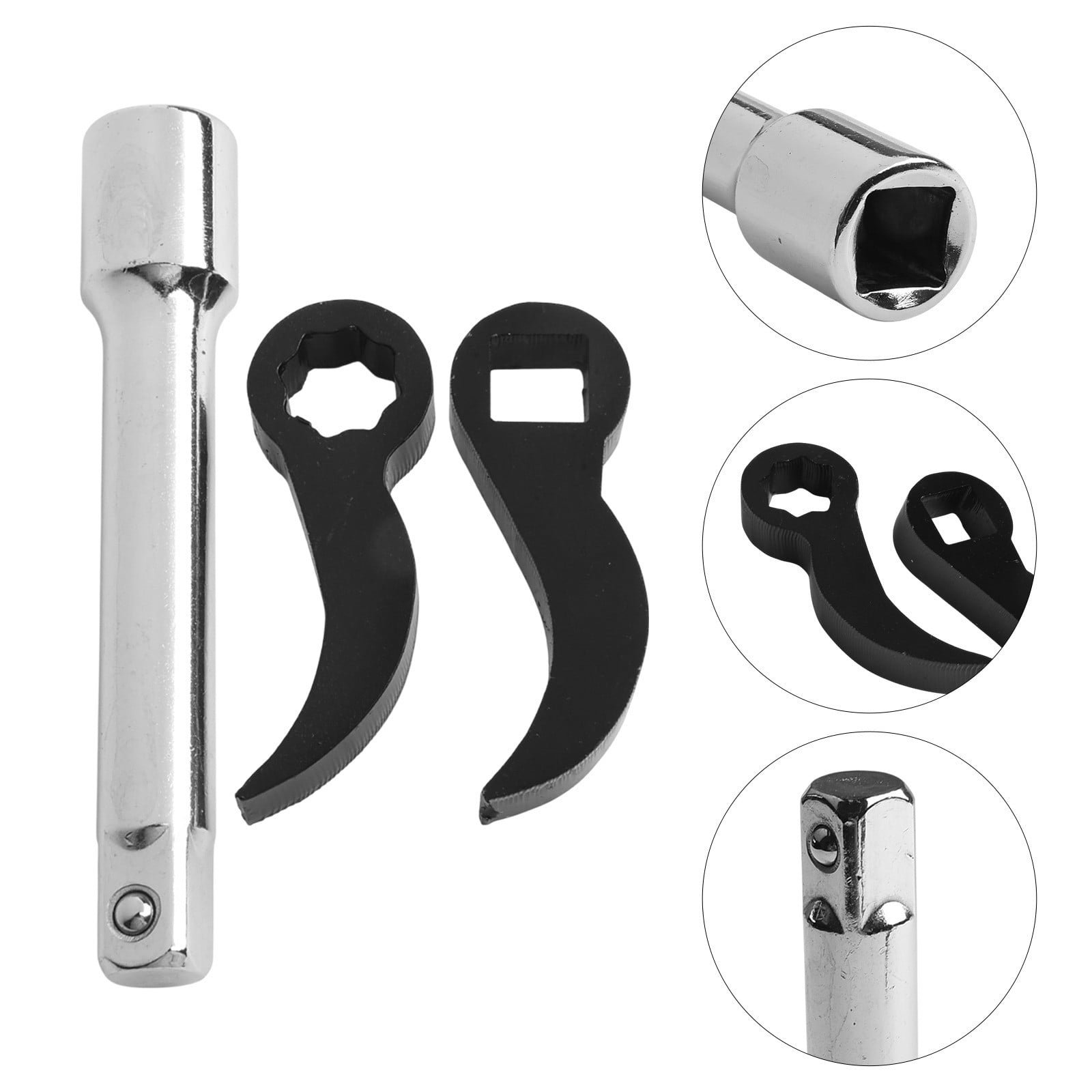 BUYISI 3 Pcs Pry Bar Wrench Adaptor Head,Crowbar,Half Shaft Removal Car ...