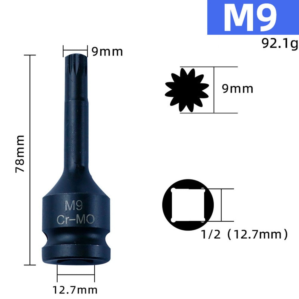 BUYISI 3Inch M5-M19 1/2Inch Drive Wrench Socket Adapter 12 Point Socket ...