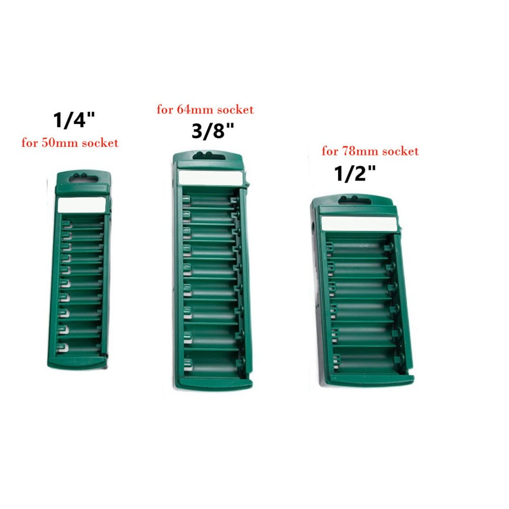 BUYISI 3PCS Socket Organizer Box 3/8 1/4 1/2inch Drive Plastic Socket ...