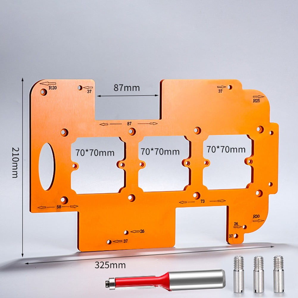 BUYISI 3in1 Woodworking Hole Cutter Template Sockets Slotting Template ...