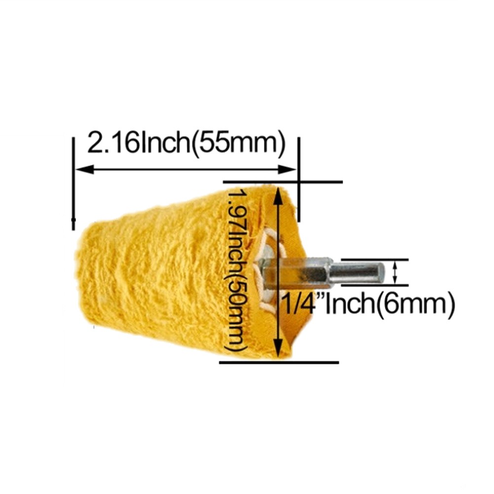 BUYISI 3inch Cotton Cloth Polishing Buffing Wheel Cone/Column/T-Shaped ...