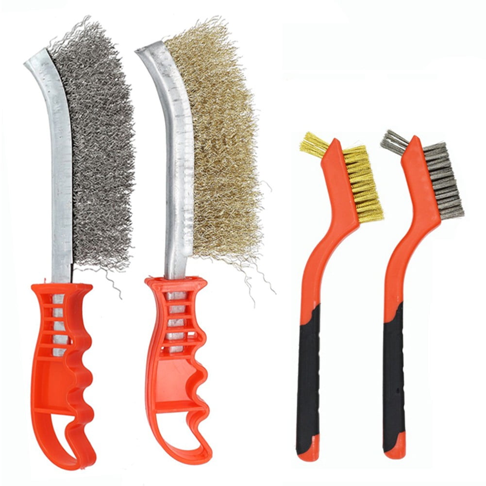 BUYISI 4PCS Hand Wire Brush Set Stainless Steel Brush Brass Brush ...