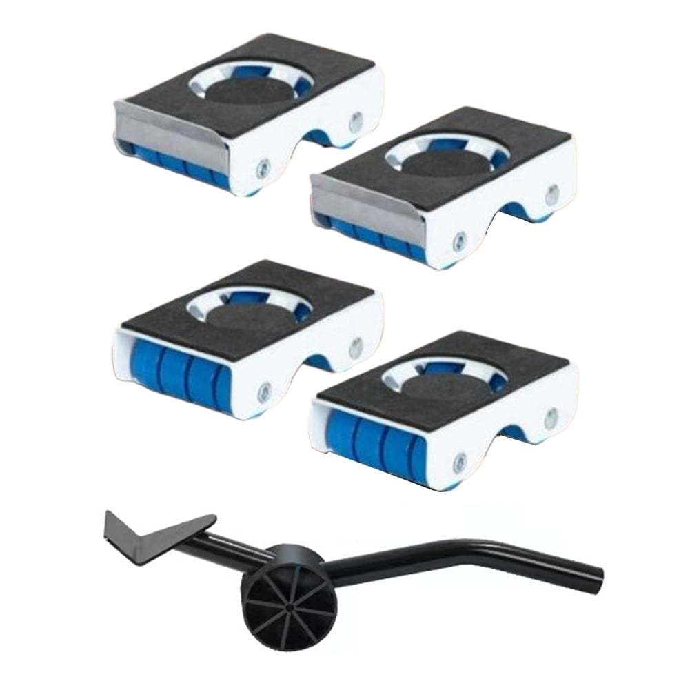 BUYISI 4PCS/Set Heavy Duty Furniture Lifter Mover Roller With Wheel Bar ...