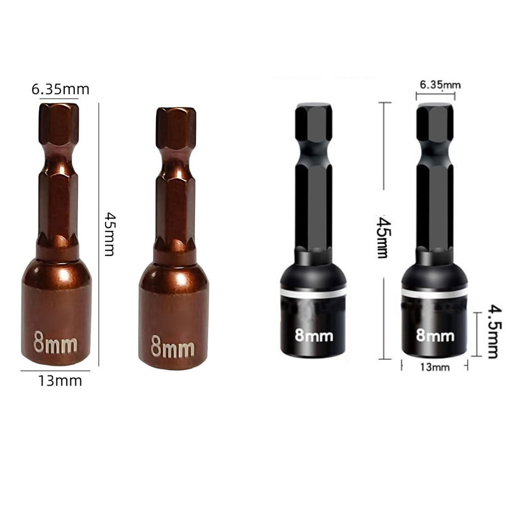 BUYISI 4pcs Impact Driver Socket Extension Adapter 1/4-inch Hex Shanks ...