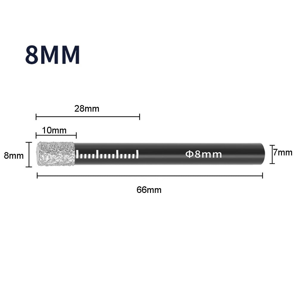 BUYISI 5-16mm Diamond Dry Drill Bit Round Handle Dry Brazed Drill Bit ...