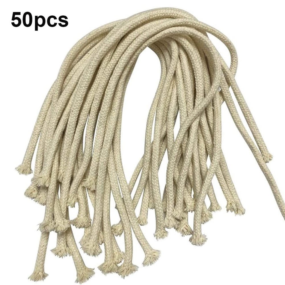 BUYISI 50Pcs1/4 Round Cotton Wicks 6.7" Kerosene Lantern Lamp Candle ...