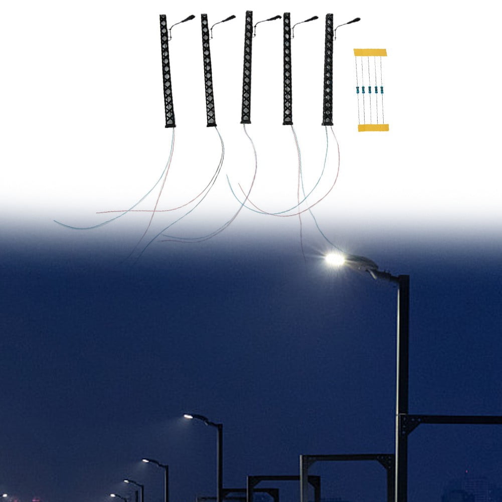 BUYISI 5Pcs Model Railway Lights Lattice Mast Light, Gauge H0 Light ...