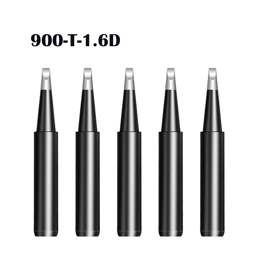 BUYISI 5X 900M-T Copper Replacement Bevel Style Iron Tip Lead-free For Hakko 936 T-1.6D ...