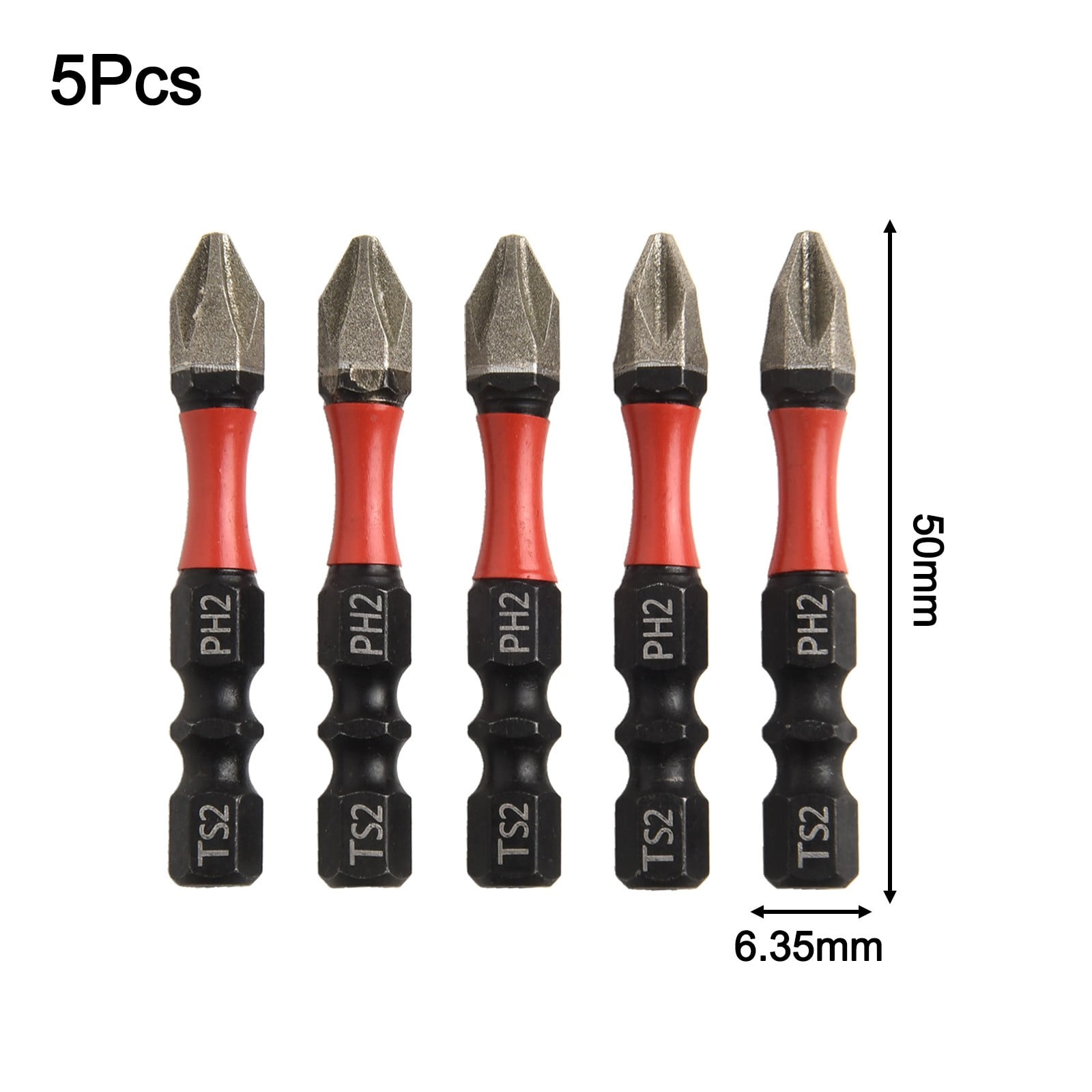BUYISI 5pcs 50/65/100mm Cross Magnetic Screwdriver Bit Alloy Steel Anti ...