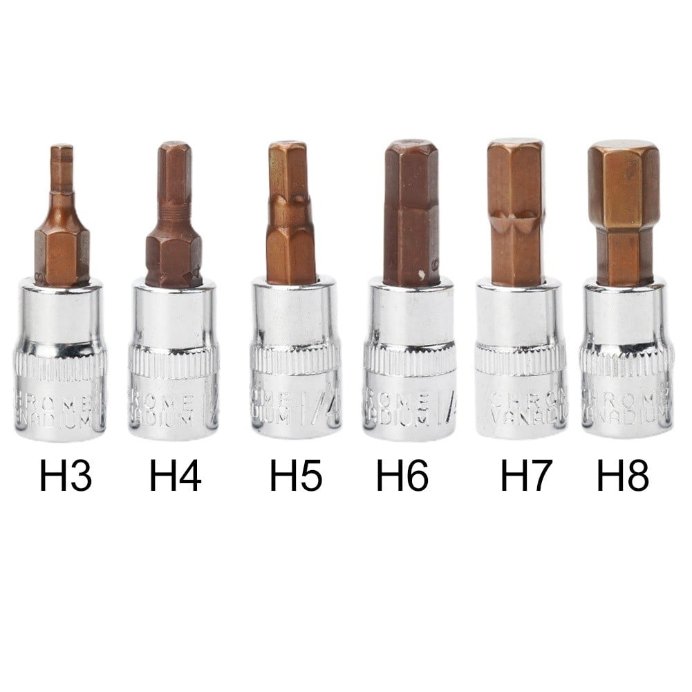 BUYISI 6Pcs 1/4 Inch Screwdriver Bit Socket Set Hex Head Screwdriver ...