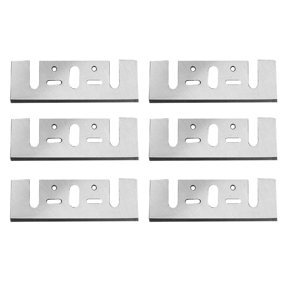 BUYISI 6pcs Electric Planer Blades High Speed Steel Edge Wood Planer ...