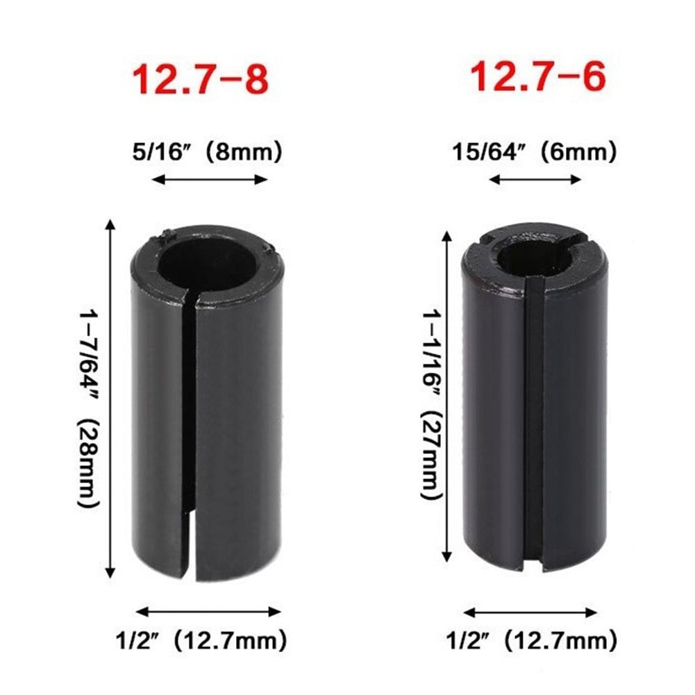 BUYISI 8mm+6mm To 12.7mm Carbide Engraving Bit CNC Router Tool Adapter ...
