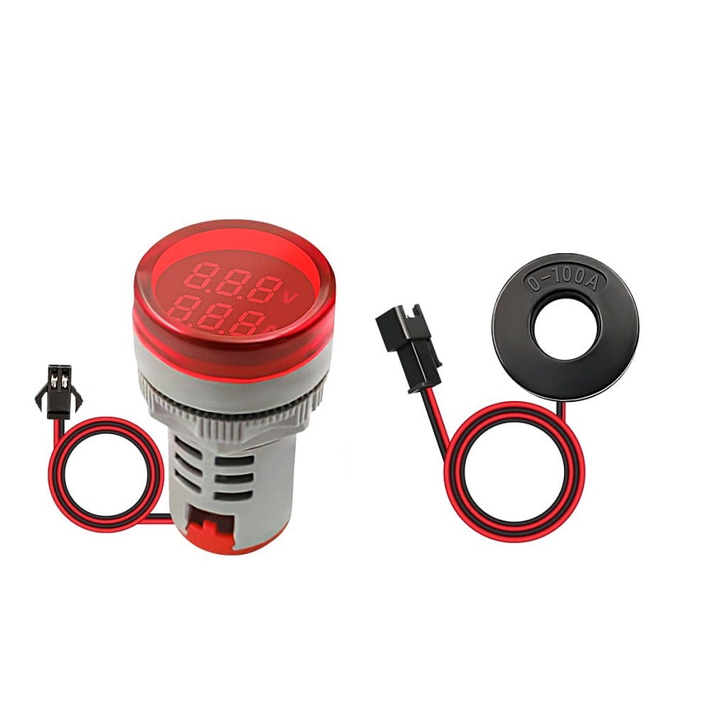 BUYISI AC Voltage Current Monitor Meters with LED Display Pack of Three ...