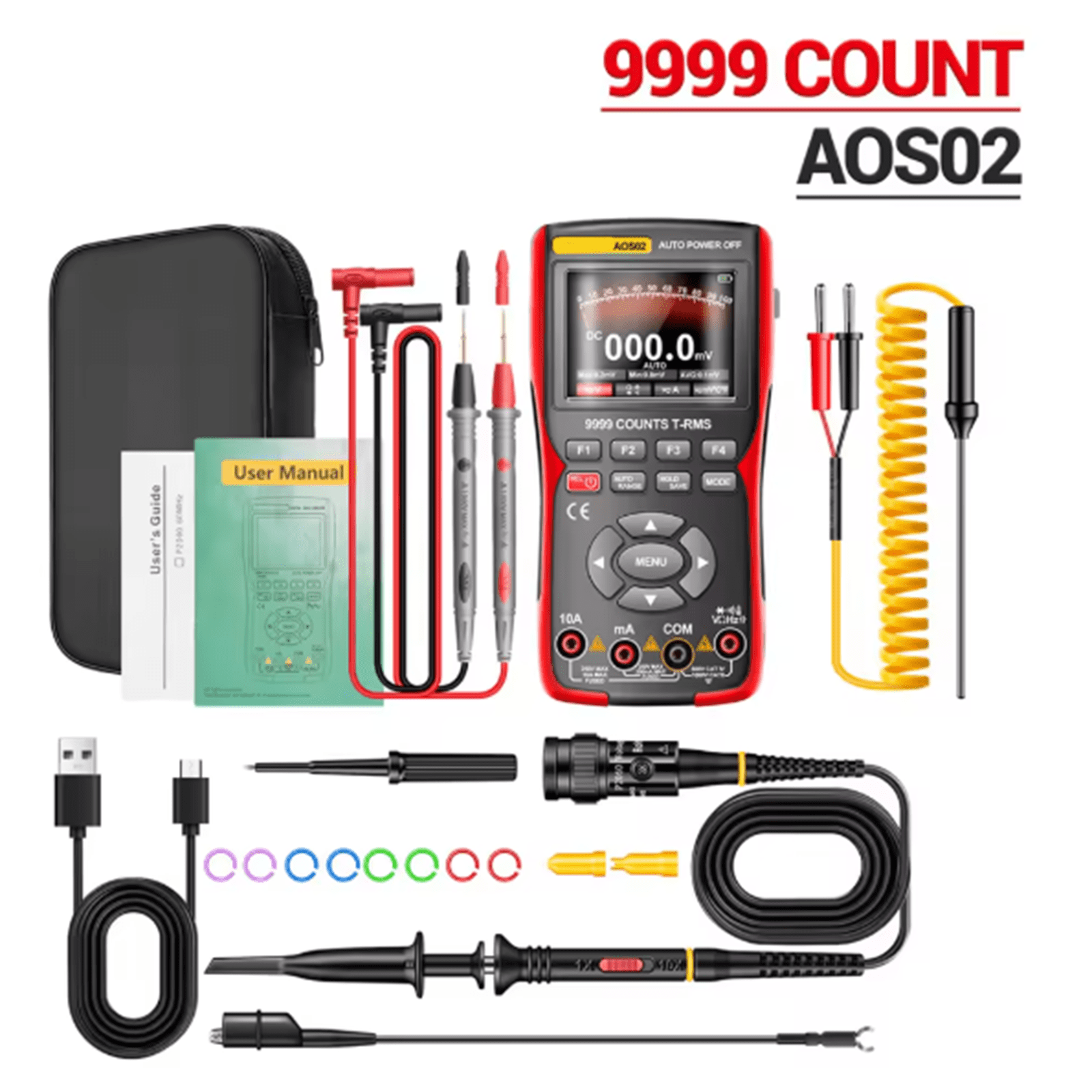 BUYISI AOS02digital oscilloscope multimeter transistor test 48MSa/s ...