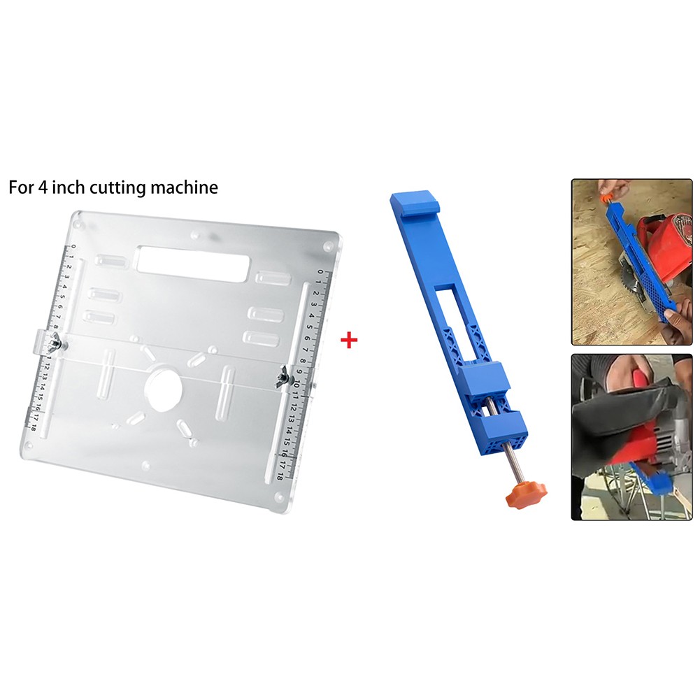 BUYISI Adjustable Cutting Machine Base Guide +8mm Acrylic Bottom Plate ...