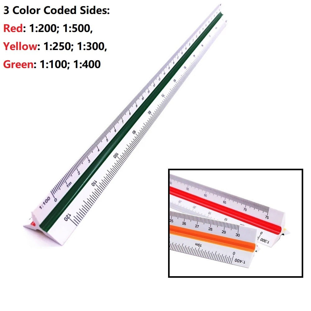 BUYISI Angle Ruler Tri Ruler Precision Drawing 1pc 30cm Clearly Marked ...