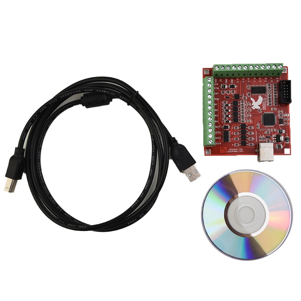 BUYISI CNC USB MACH3 100Khz Breakout Board 4 Axis Interface Driver Motion Controller - Walmart.com