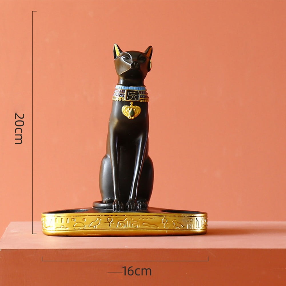 BUYISI Creative Egyptian Bastet Collectible Figurine Cat Goddess Statue ...