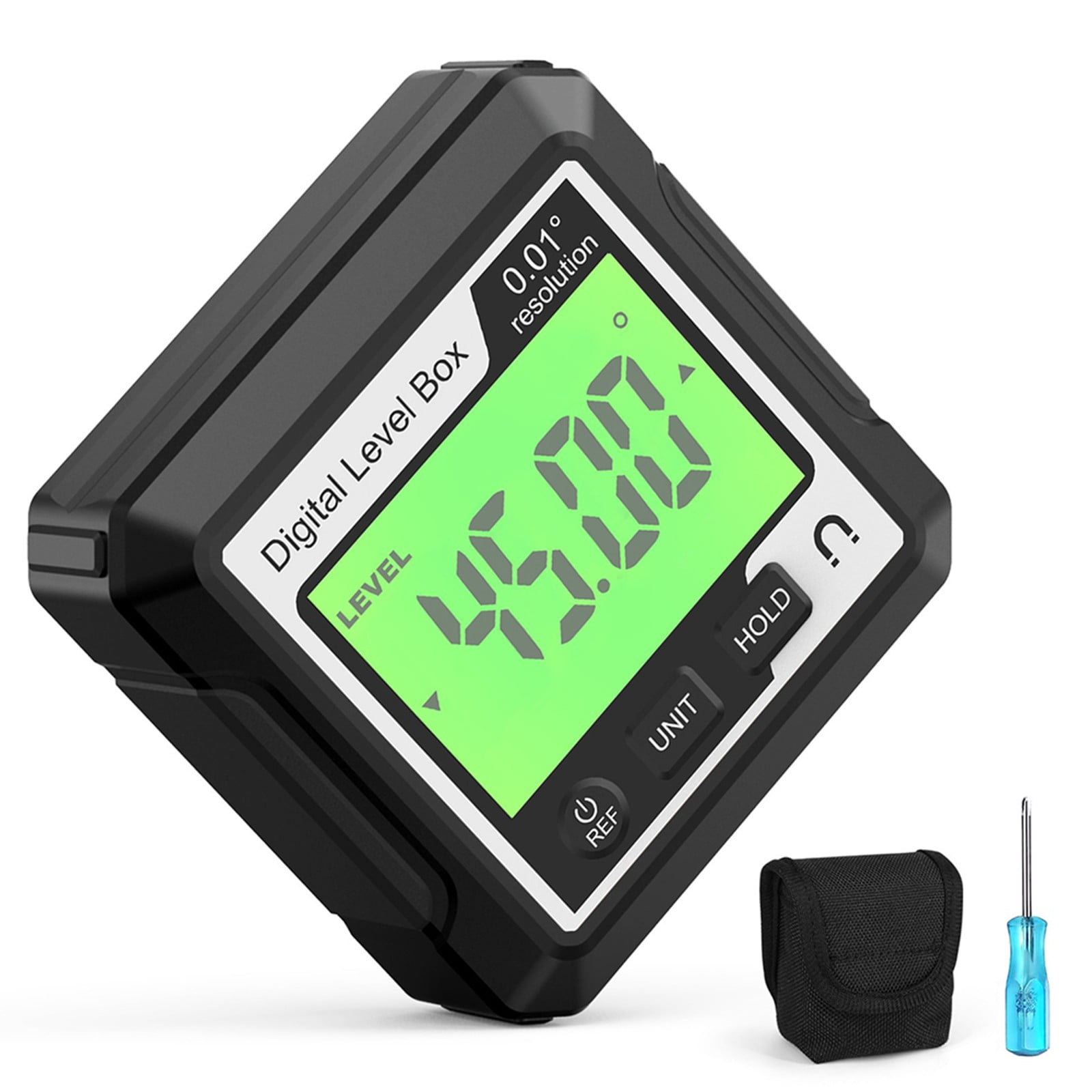 BUYISI Digital Angle Meter Backlight LCD Digital Angle Meter Black and ...