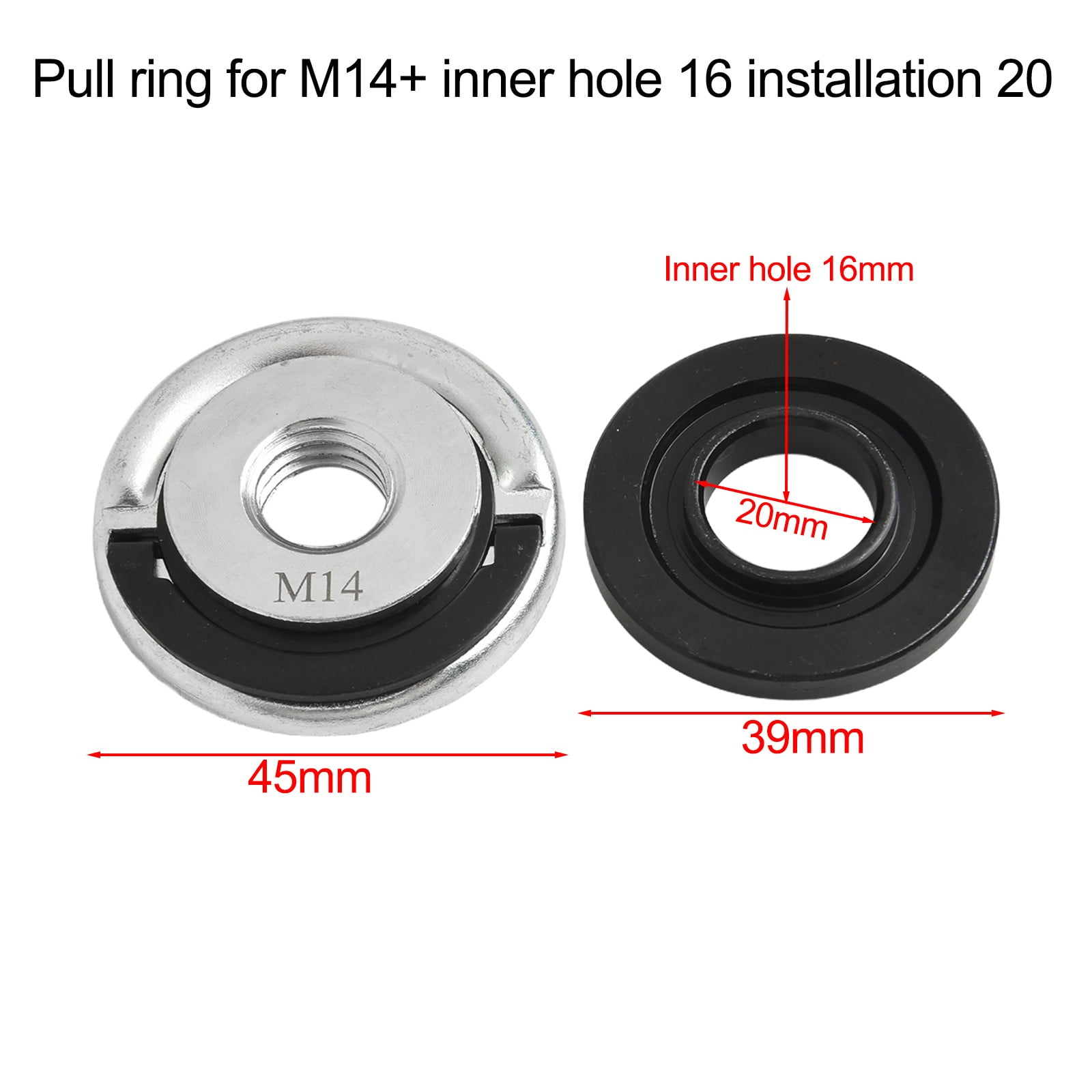 BUYISI For M14 Quick Release Self-Locking Grinder Pressing Plate Flange ...