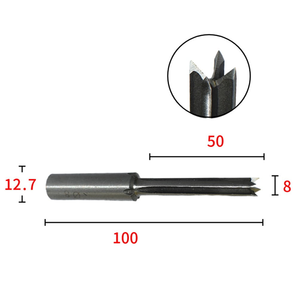 BUYISI Four Blade Woodworking Drill Bit Mortise Drill 6/8/10/12mm ...