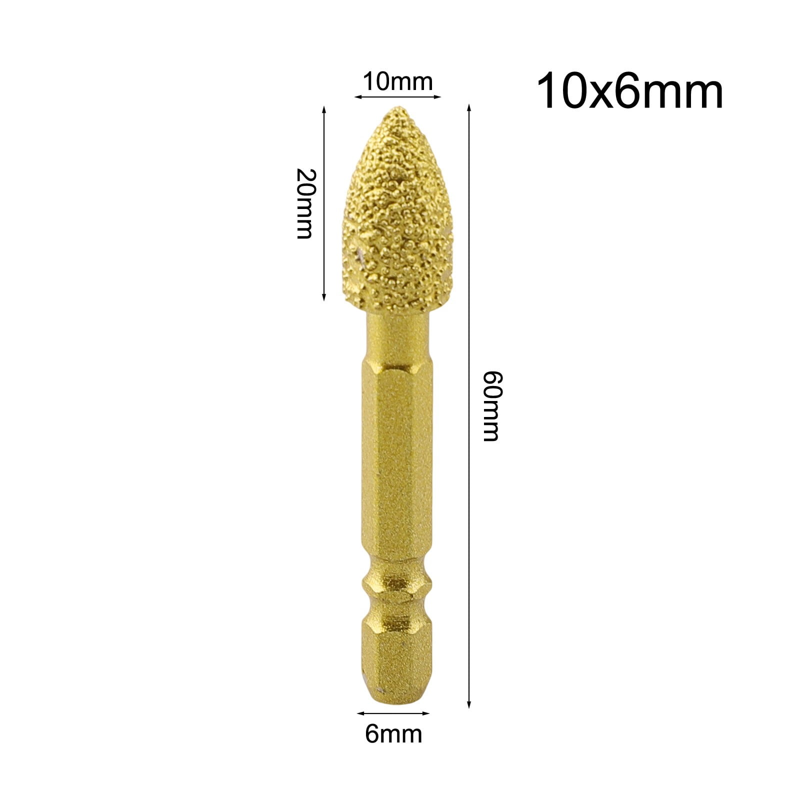 BUYISI Grinding Head Hexagonal Handle Carbide Rotary File Cast Iron Stone Hand Drill For Glass ...