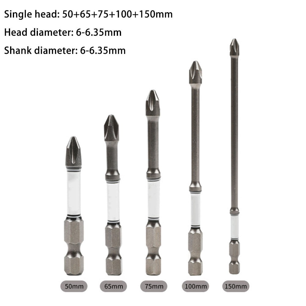BUYISI Heavy Duty Magnetic Screwdriver Bit Set Single Head 150mm ...