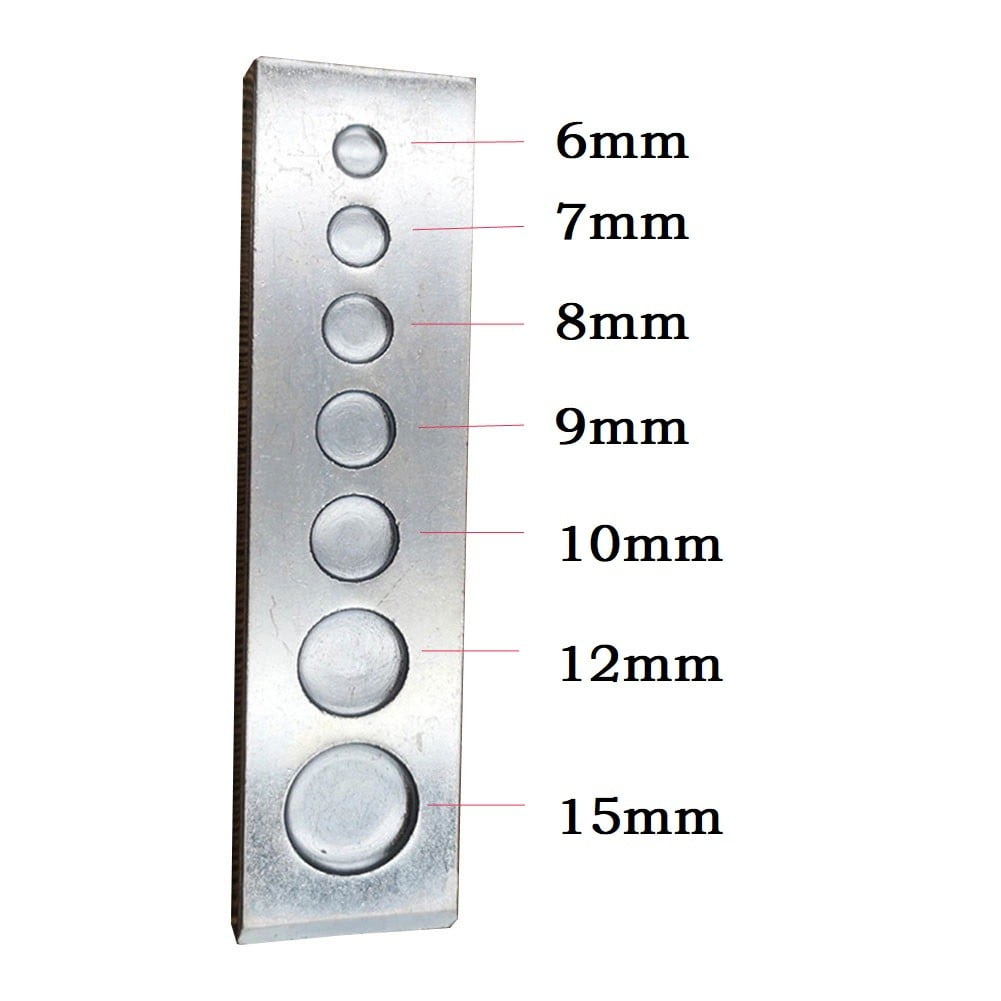 BUYISI Heavy Duty Punch Tool for Leather Craft 7 in 1 Bottom Plate Hole Punch Snap Button ...