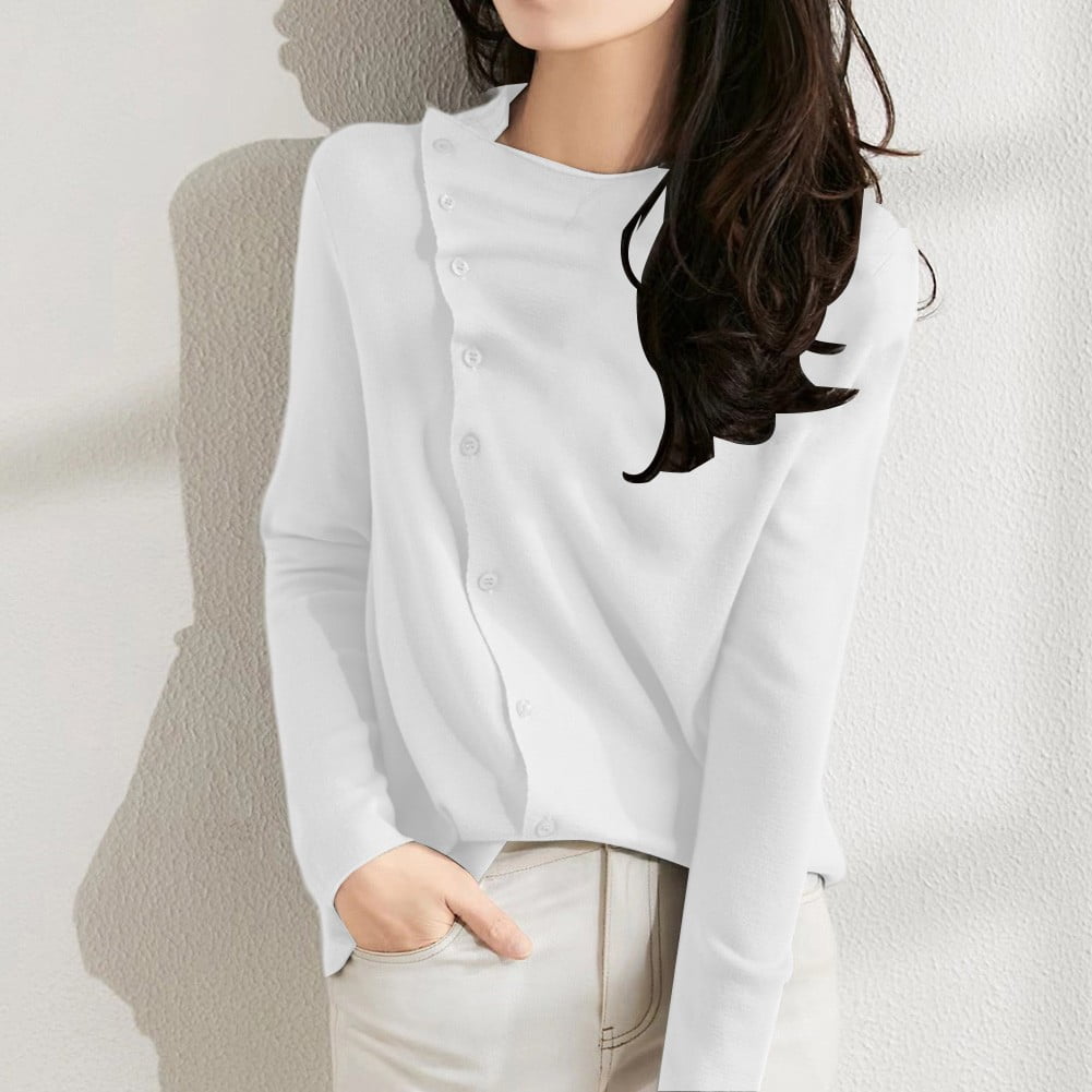 BUYISI Irregular Thin Tops Base Knitted Sweaters 2024 New Women'S Inner ...
