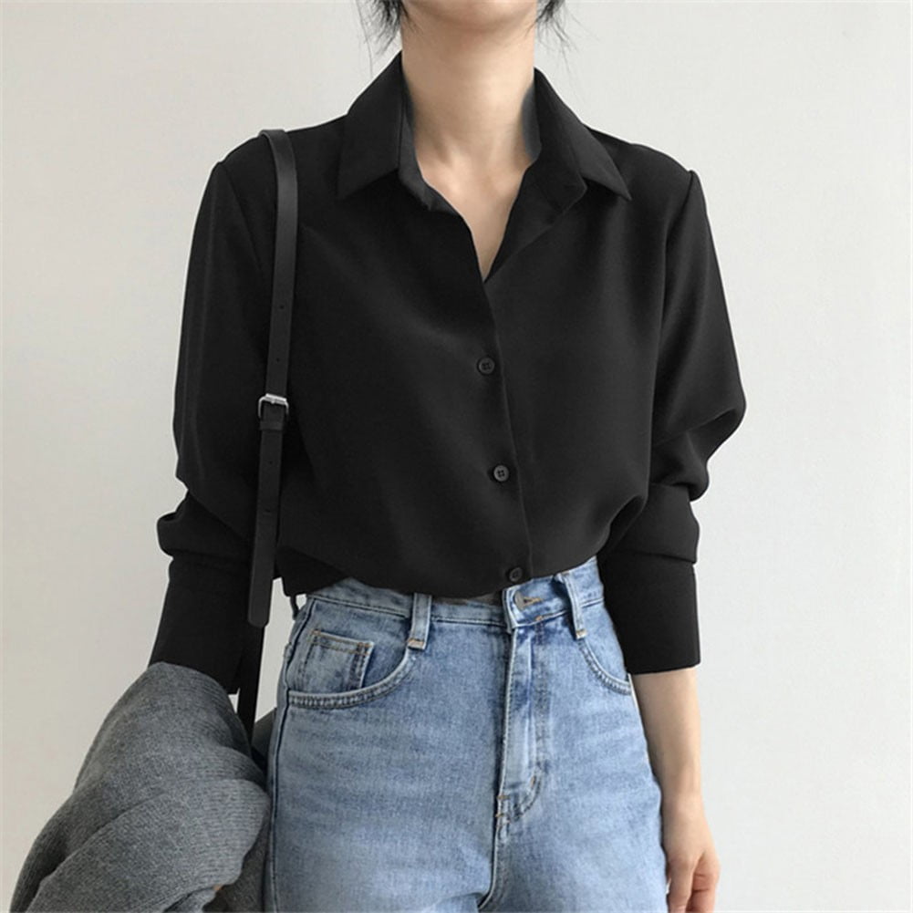 BUYISI Lady Collar Shirt Long Sleeve Popular Model Classic Style Not ...