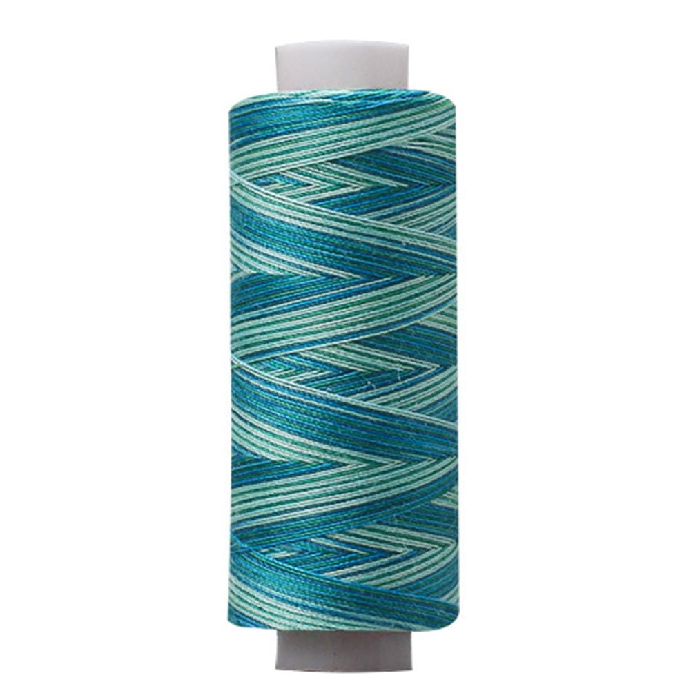 BUYISI Leather Color Sewing Thread DIY Polyester Gradient Braided ...