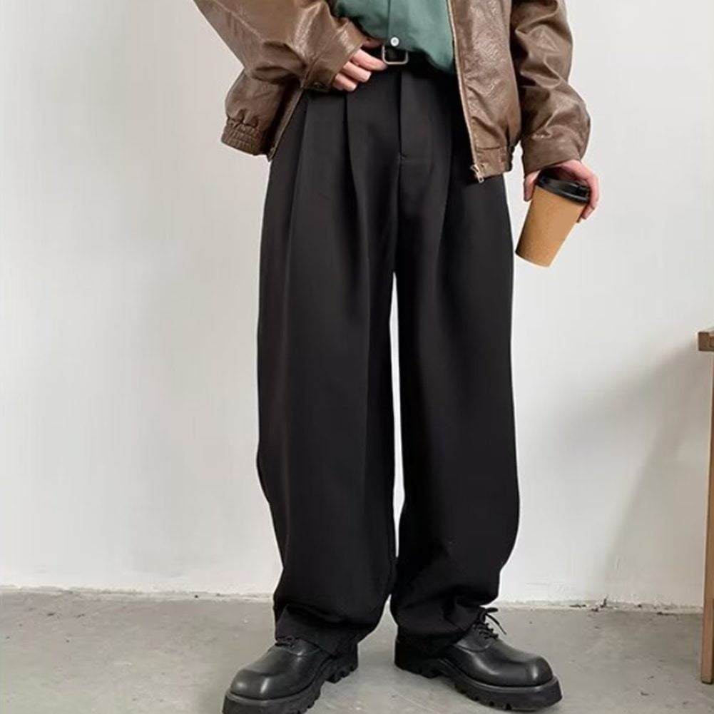 BUYISI Men Autumn Loose Straight-leg Draped Dragging Floor Pants ...