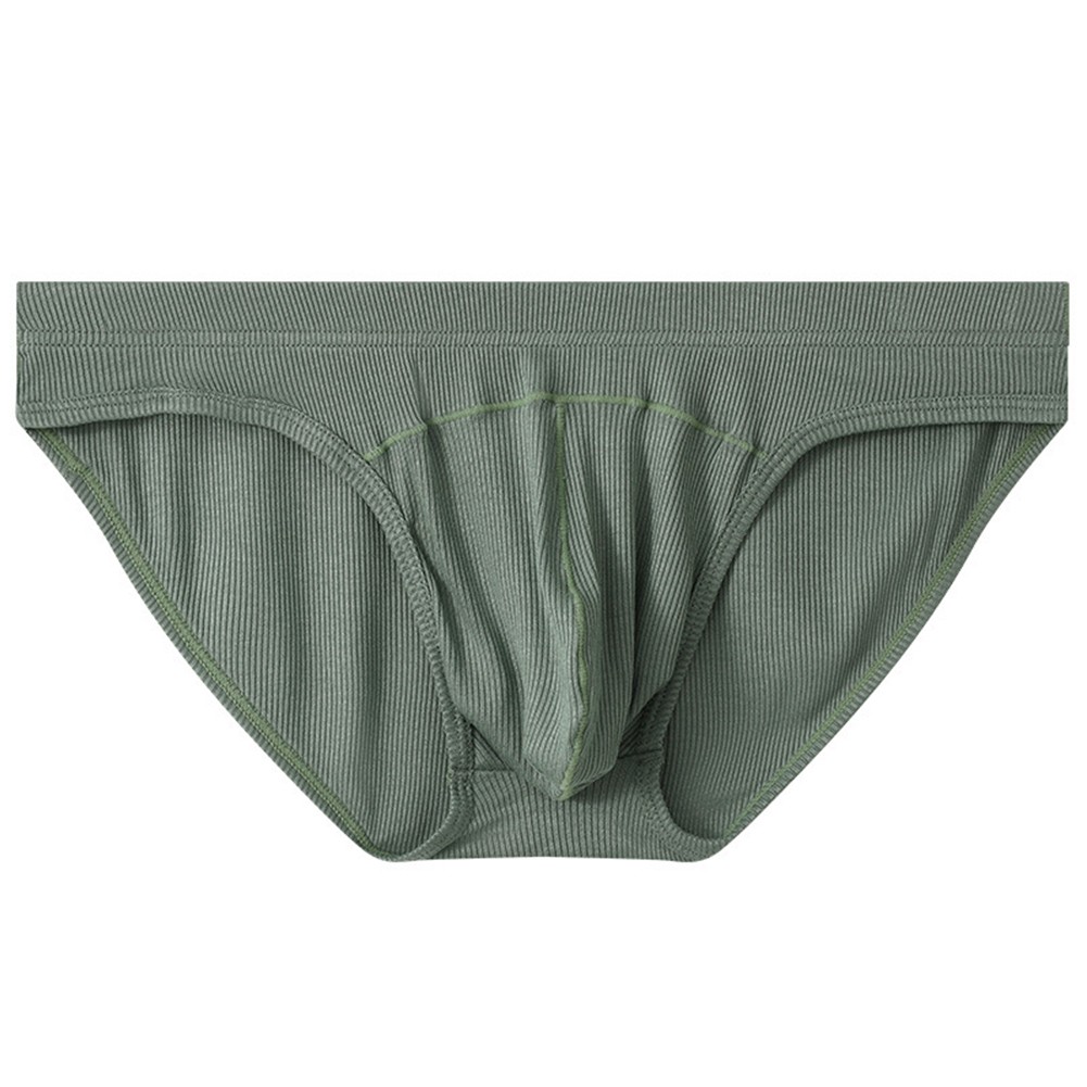 BUYISI Men Threaded Low Waist U Convex Pouch Breathable Briefs ...