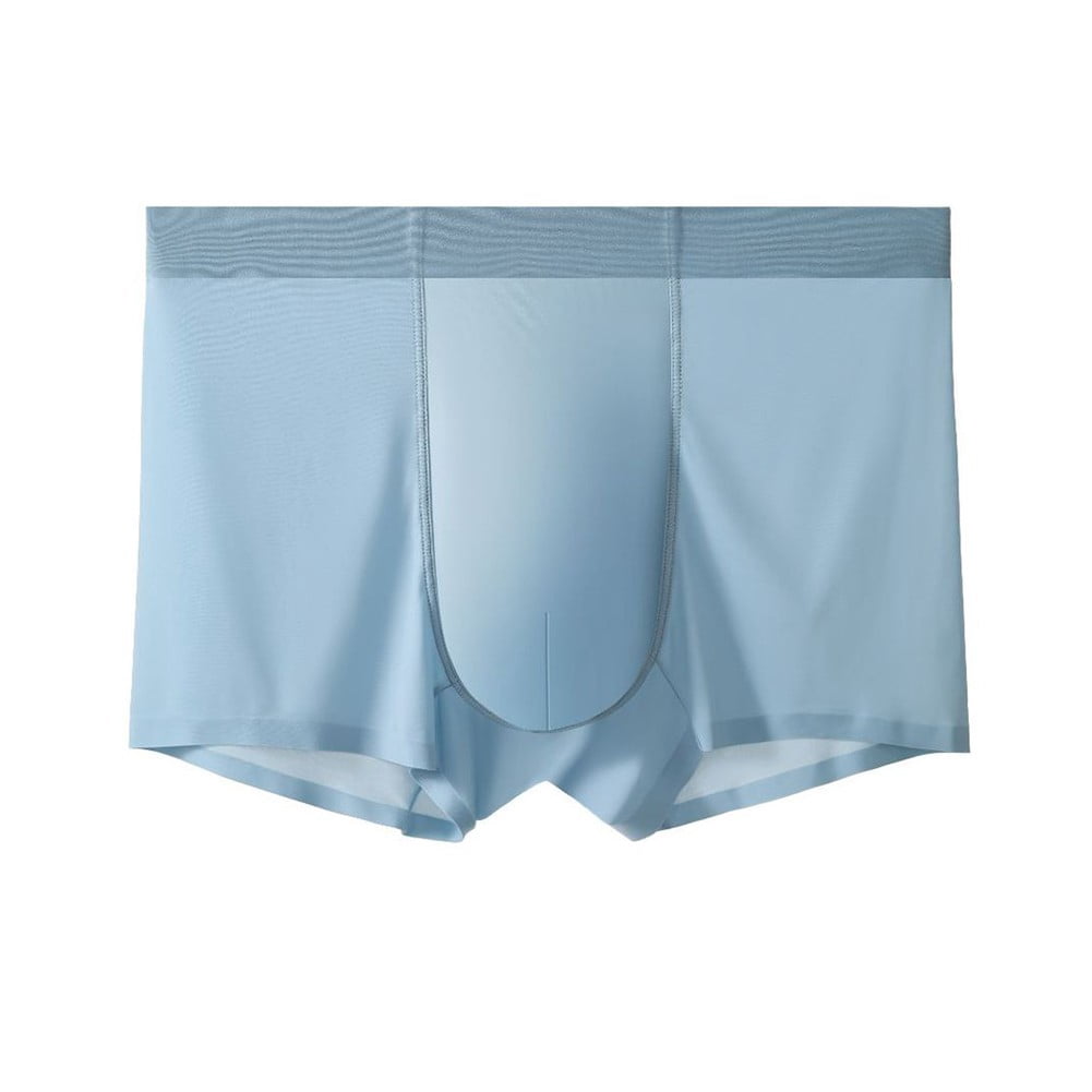 BUYISI Mens Ice Silk for Seamless Underwear Boxer Briefs Breath Thin ...