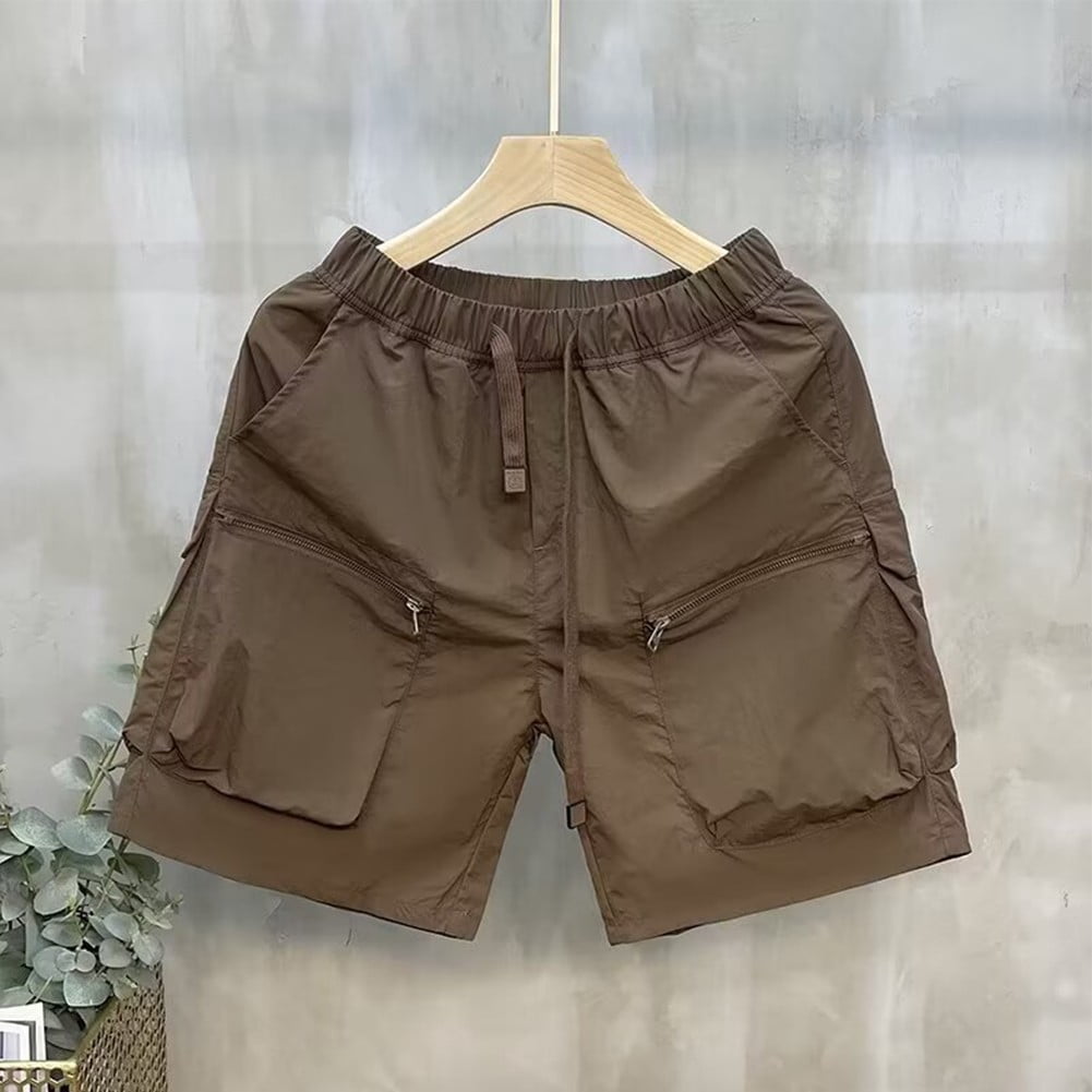 BUYISI Mens Retro Multi Pocket Cargo Shorts Thin Loose Outerwear Sports ...